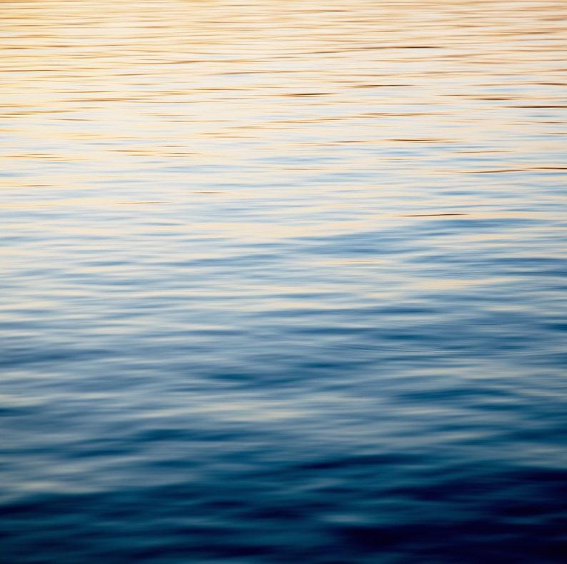 Ocean Photography, Abstract Water Print, Sunset Wall Art, Coastal Home ...