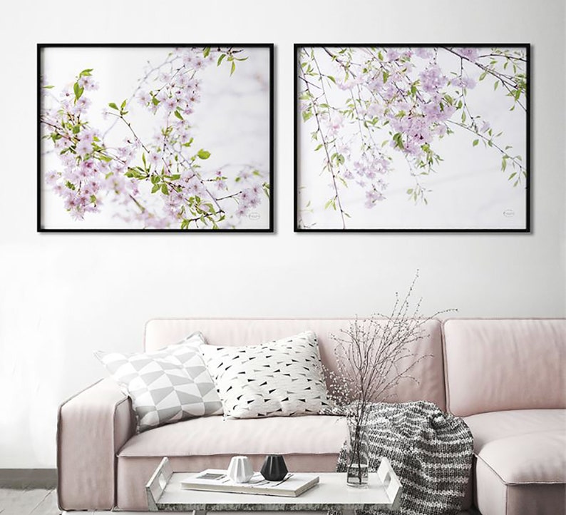 Spring Flowers Print Pink and White Art Prints Floral Photo - Etsy