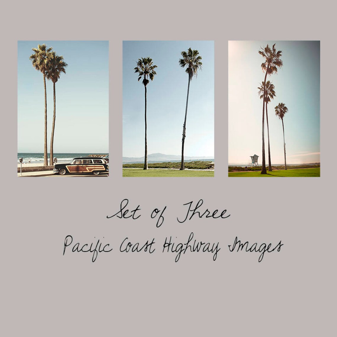 California Beach Art Set Large Wall Art Pacific Coast - Etsy