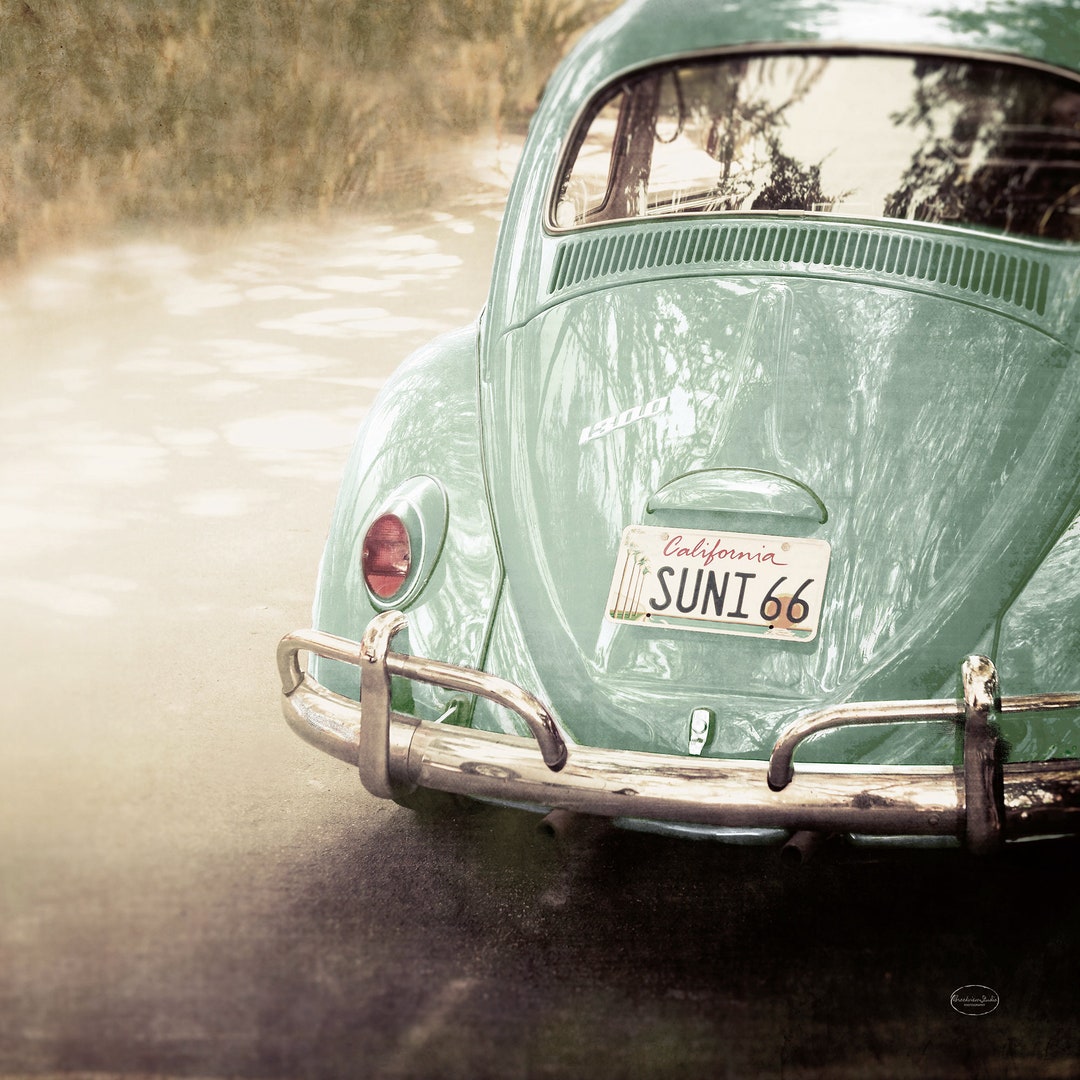 VW Bug Photo, Vintage VW Print, Mint Wall Art, California VW Wall Art ...