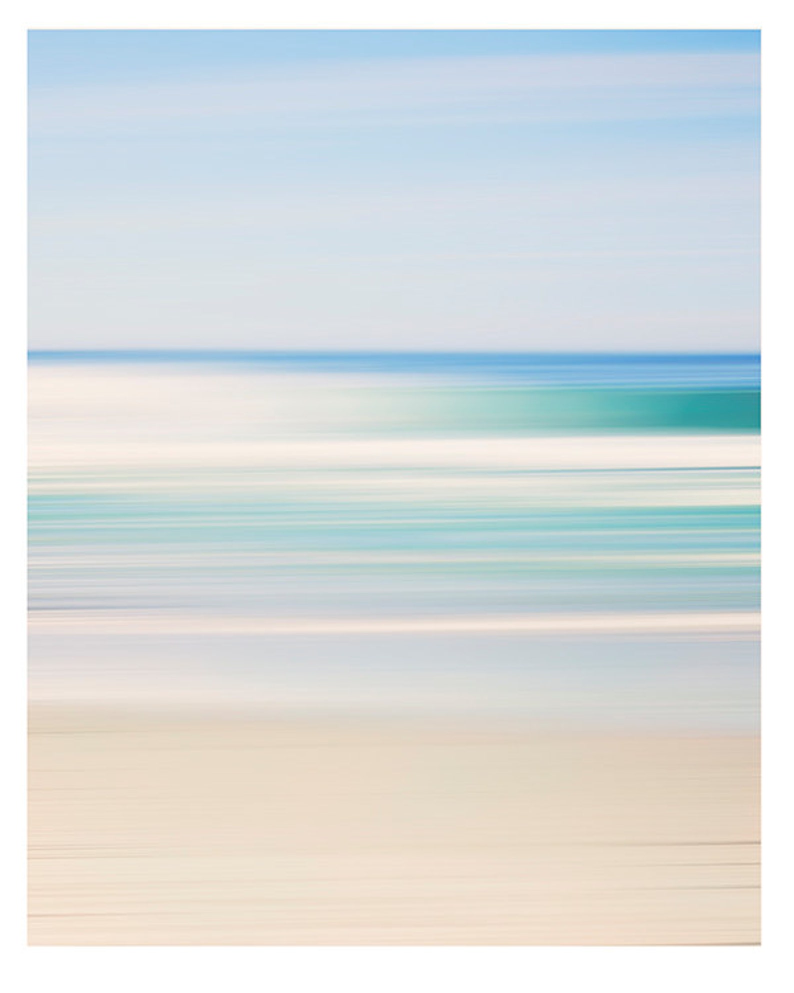 Abstract Beach Print Turquoise Blue and Cream Print Ocean - Etsy