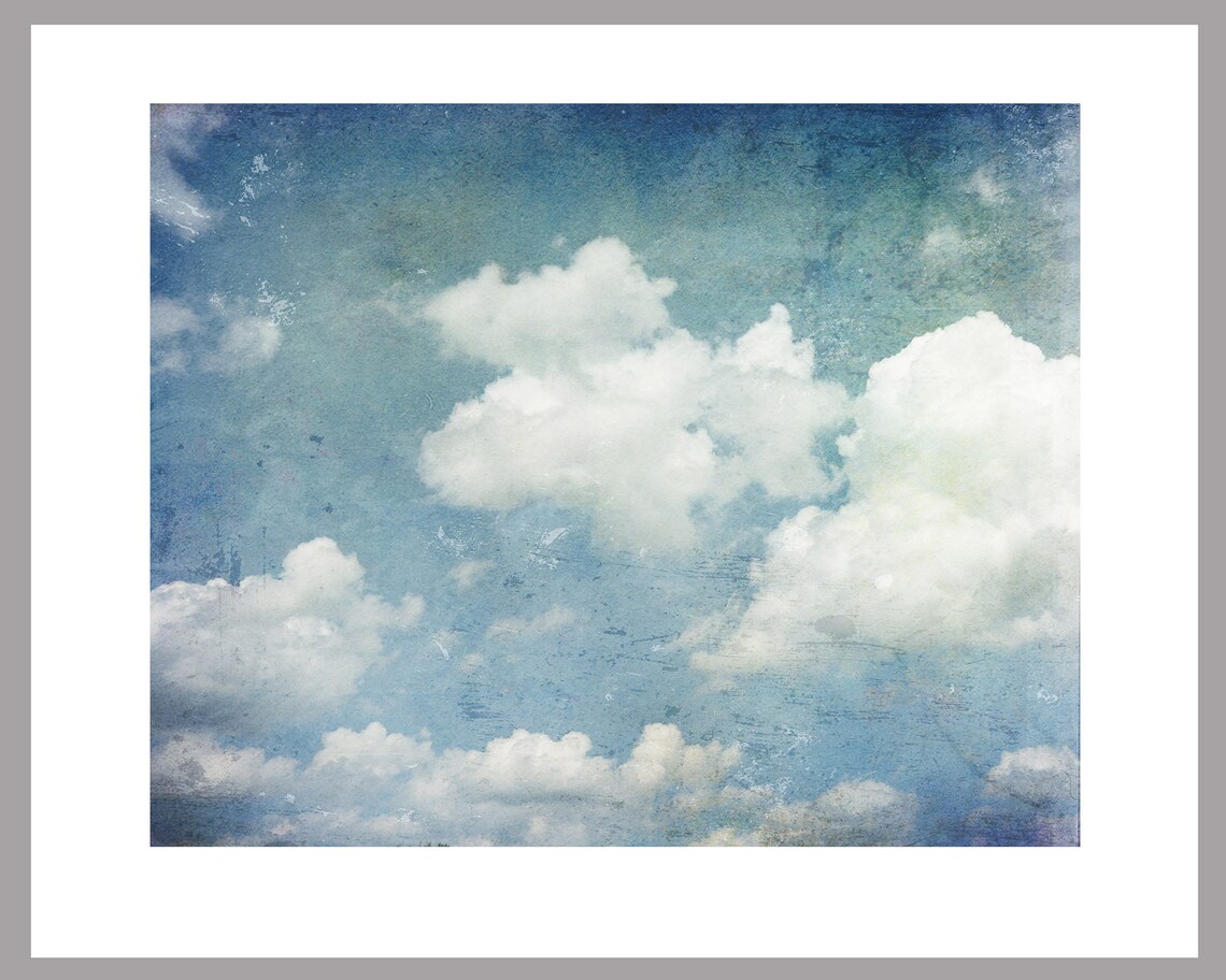 Clouds Photo, Blue Sky Print, Set of 2 Prints, Clouds Photograph ...