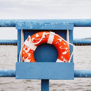 Life Preserver Photo, Coastal Home Decor, Beach Art Print, Nautical ...