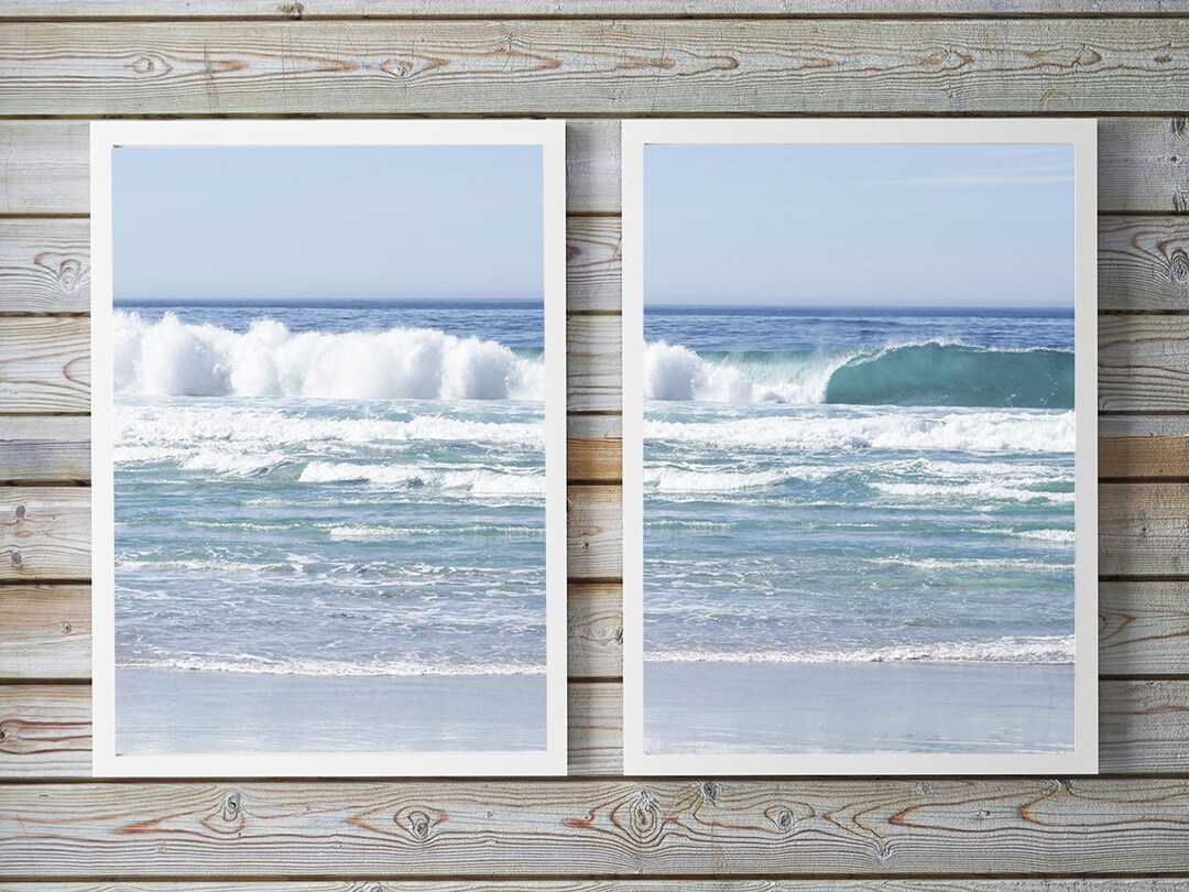 Ocean Print Set, Coastal Photography, Beach Home Decor, Set of Two ...