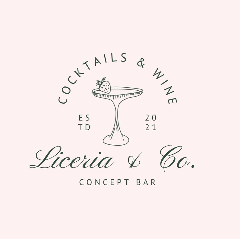 Customized Vintage & Classy Bar Sign Logo -- Digital Download - Etsy