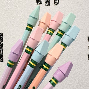 10 Pack Ticonderoga Eraser Toppers Rainbow Sherbet Eraser Caps - Etsy