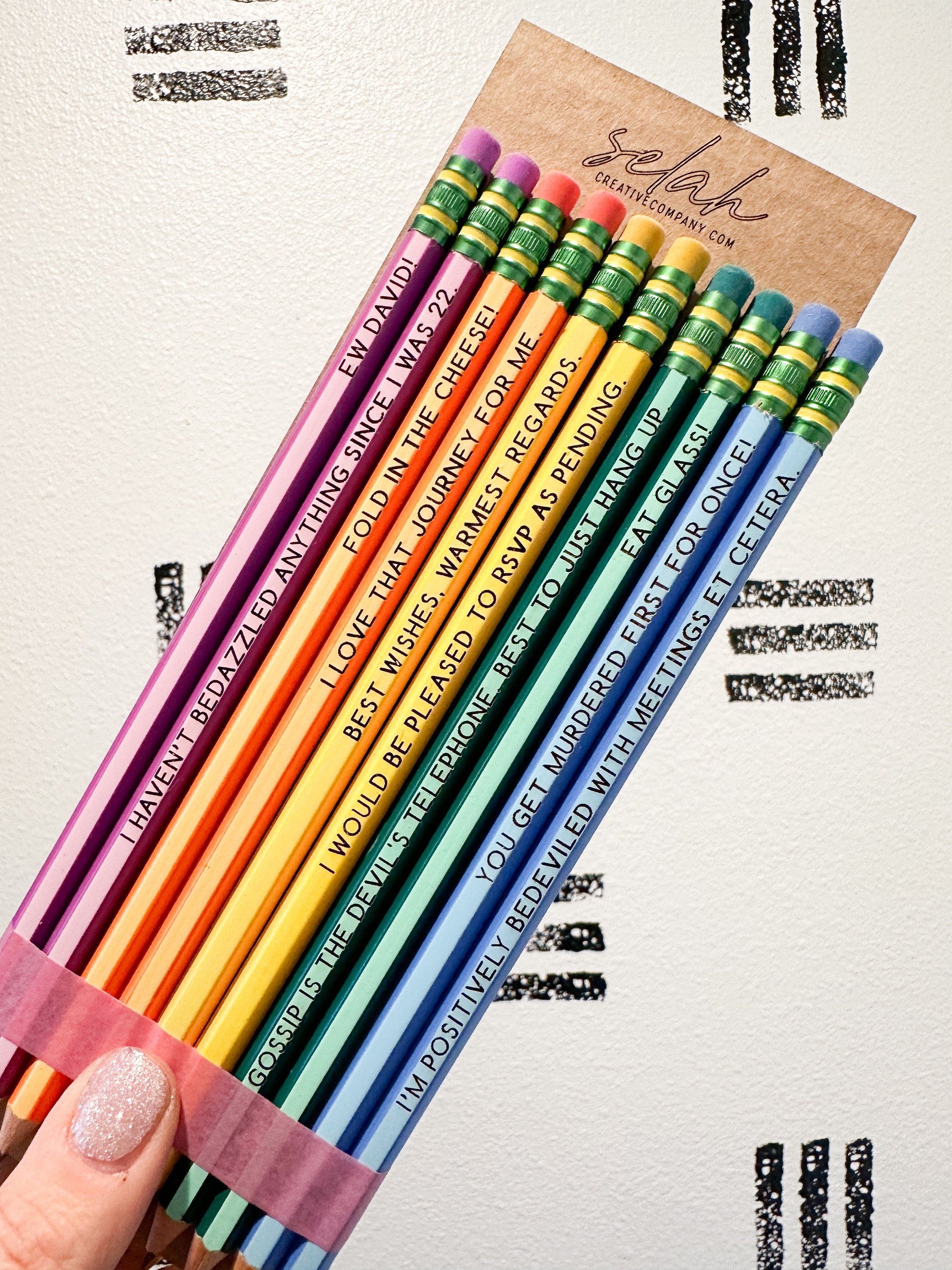 Schitt’s Creek Engraved Pencils Ticonderoga Pencils Ew David Fold in ...