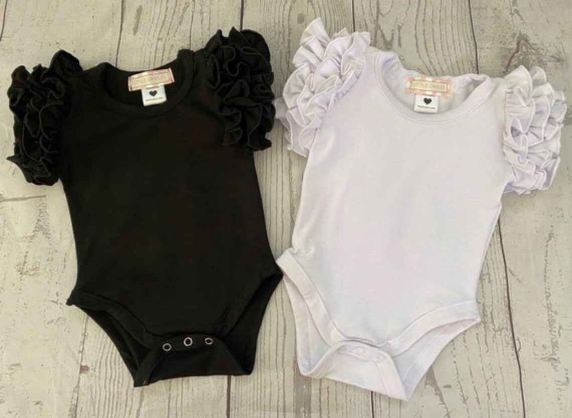Ruffle Sleeve Bodysuit / Ruffle Baby Bodysuit / Available in - Etsy