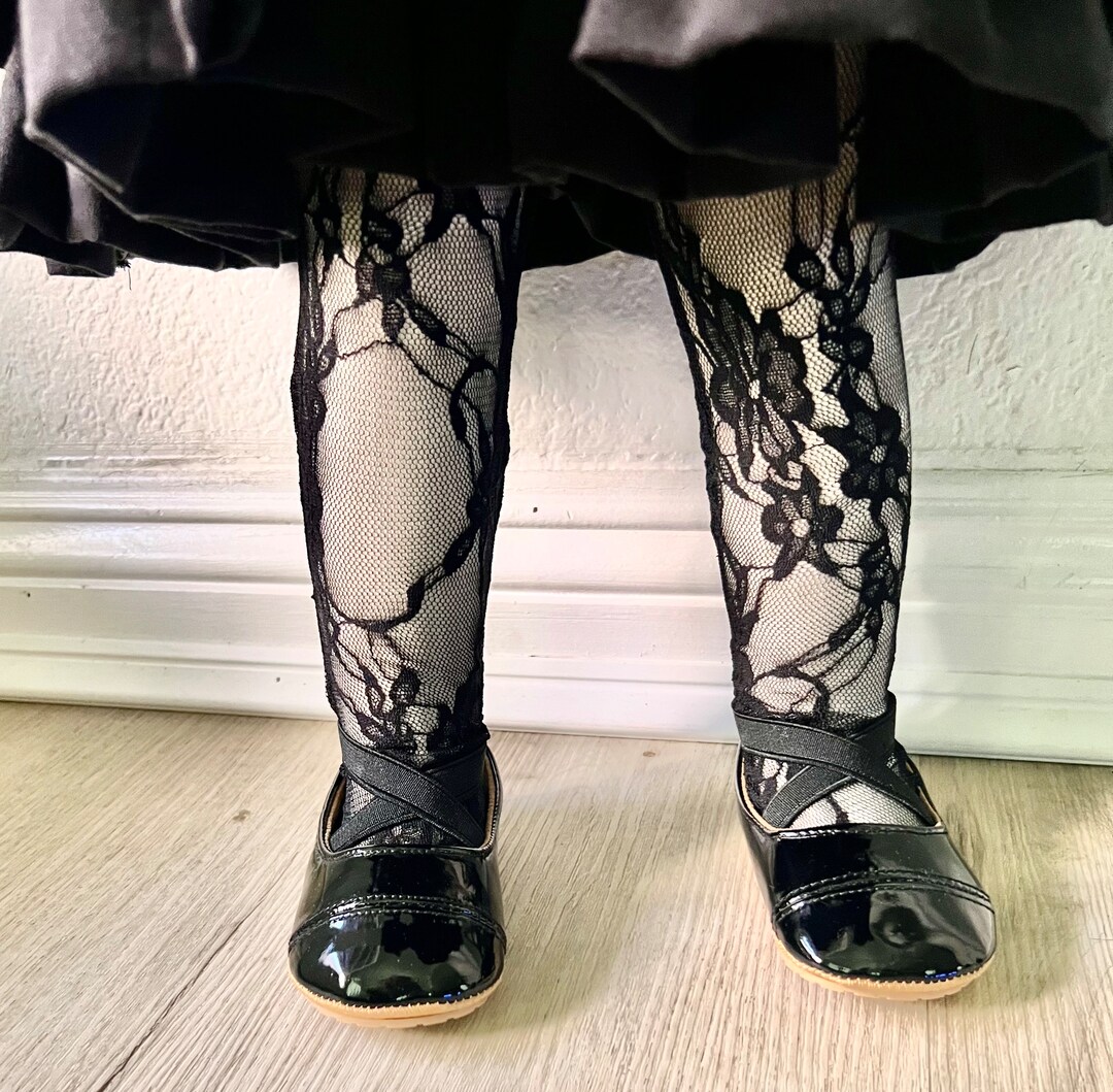 Floral Lace Footed Leggings for Girls Available in 4 Colors / Lace ...