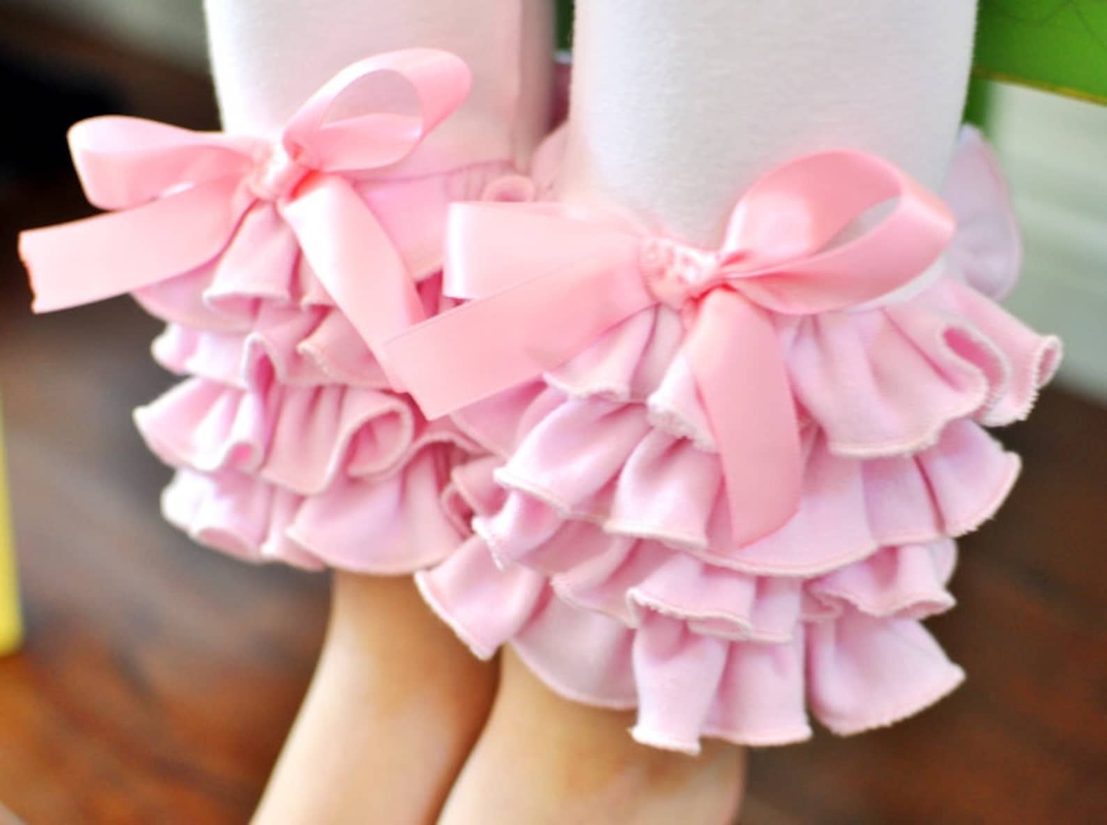 Light Pink Leggings With Full Ruffles / Girls Leggings - Etsy