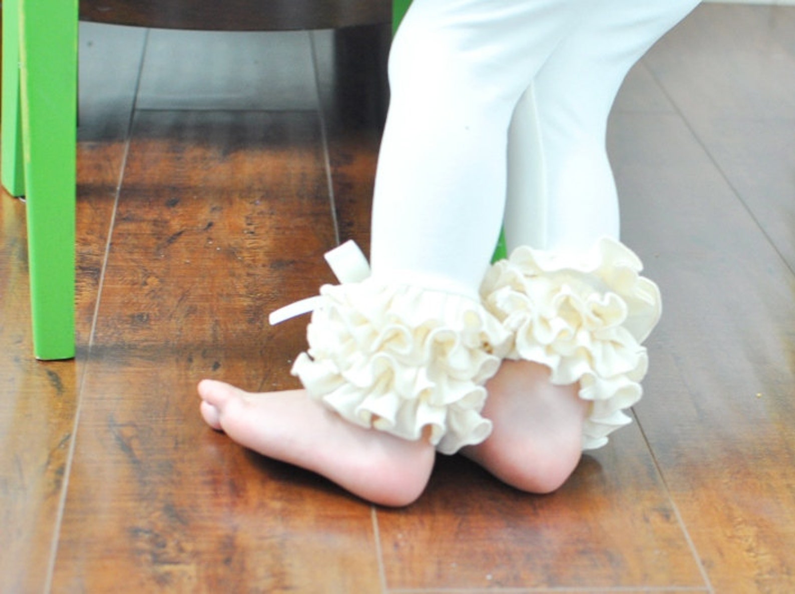 Cream Leggings With Full Ruffles / Girls Leggings / Ruffle - Etsy