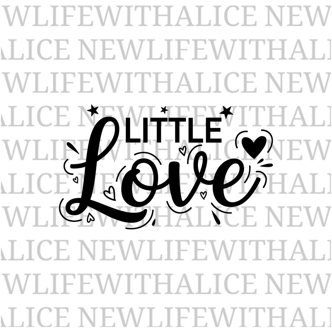 Little Love SVG Cute Script Heart Cut File for Cricut Silhouette Shirt ...