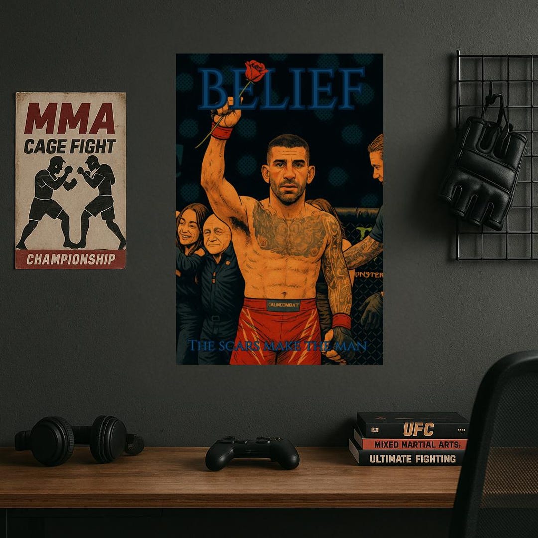 Belief-the Scars Make the Man | Motivational MMA Fighter Poster ...