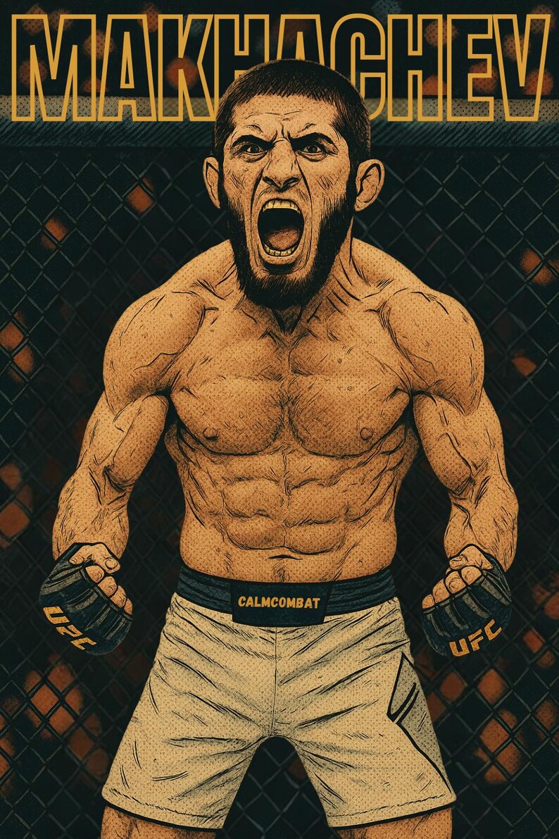 Islam Makhachev UFC Rolled Poster - Makhachev Art Print, Sports Decor ...