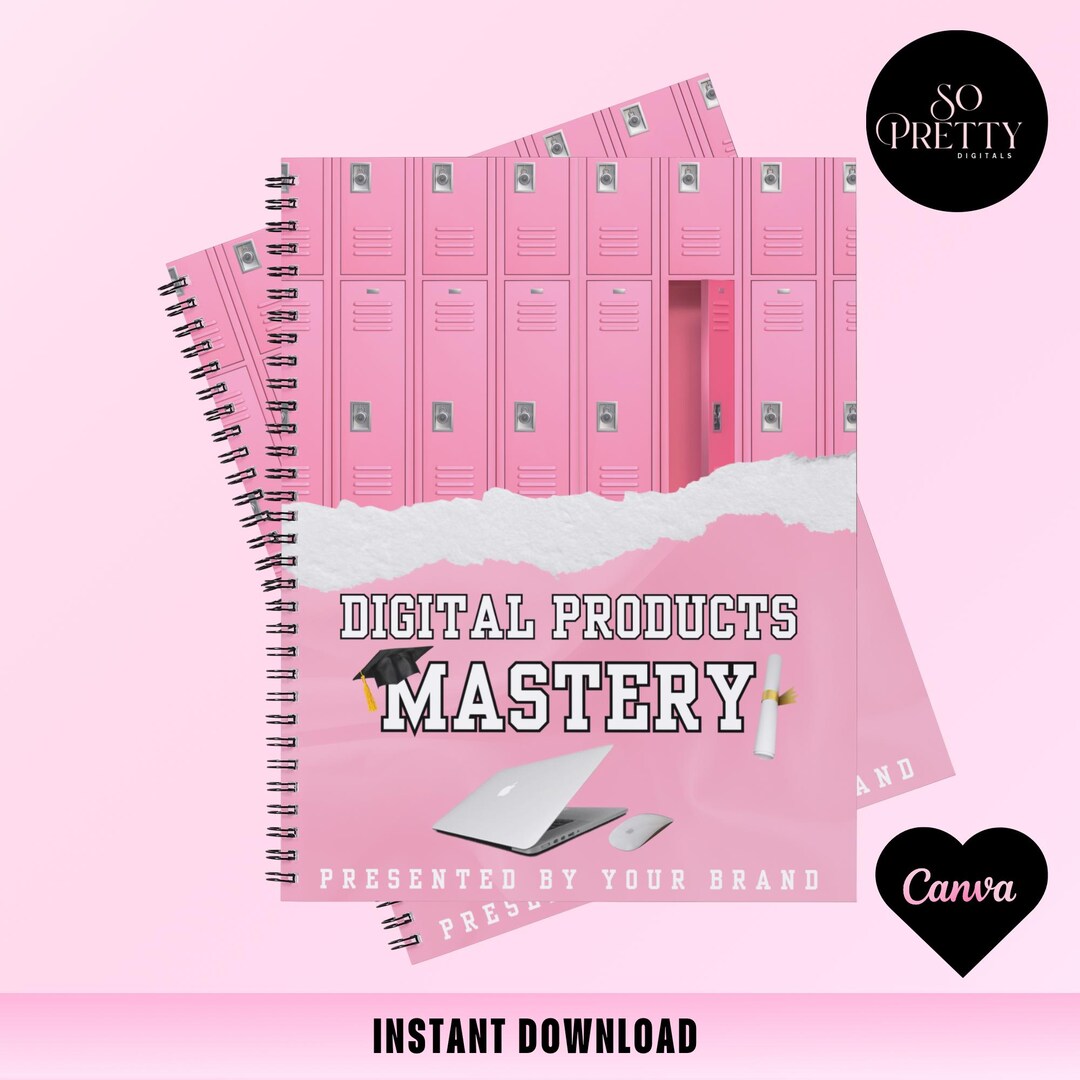 Digital Products Editable Ebook Cover Templates for Canva: Content ...