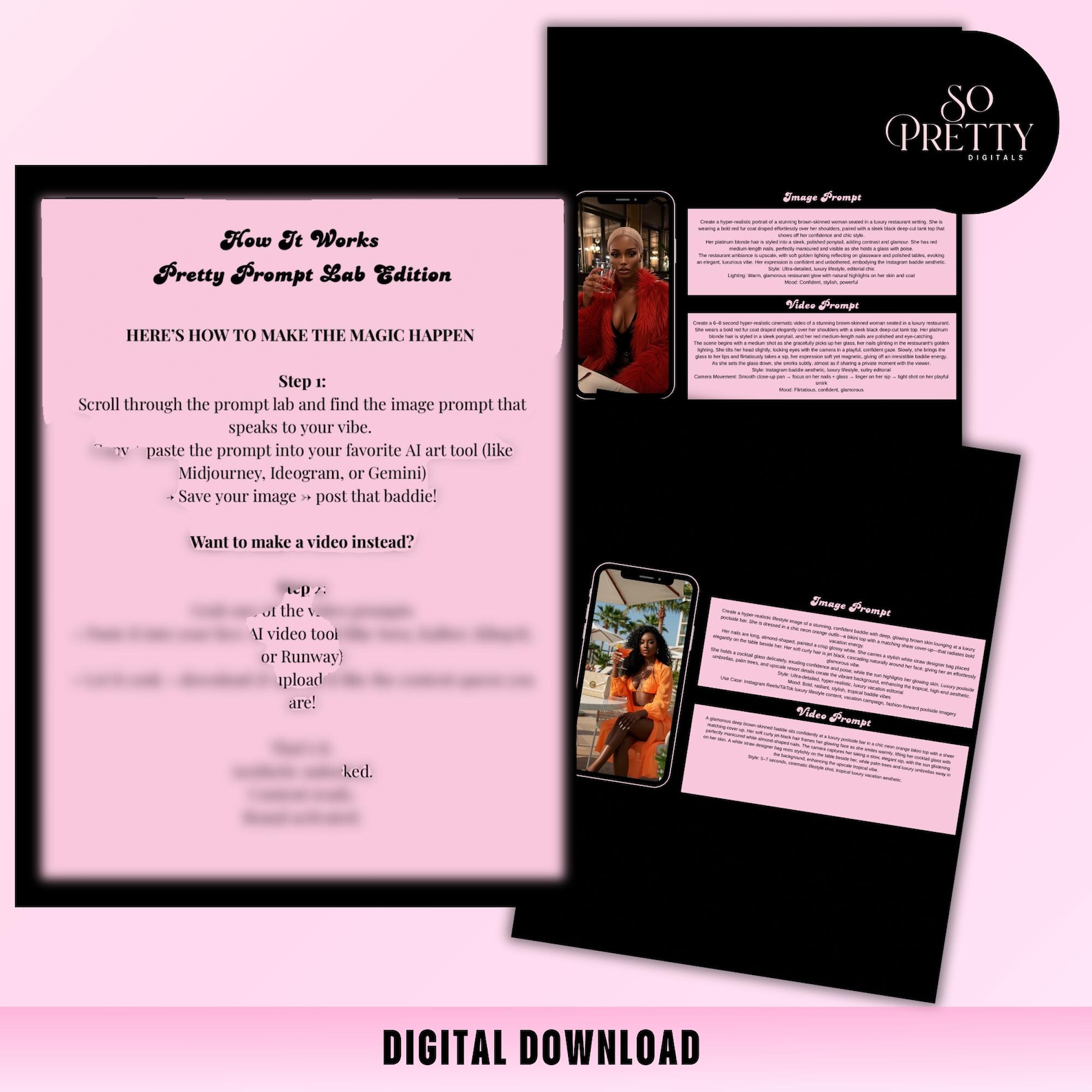 Prompt Vault, Ebook: PLR/MRR | 300 Prompts, Digital Download | Content ...