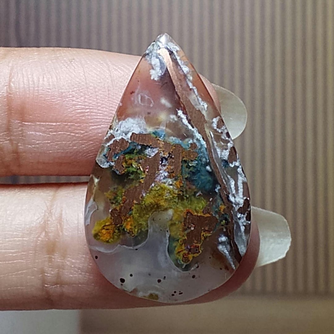 Native Copper • Aquadite • Gemstone Pendant • for Leadys • Cabochon ...