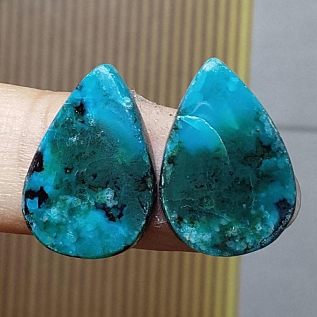 Earring Pairs • Chrysocolla Bacan • Blue Gemsilica • Pendant Gemstone ...
