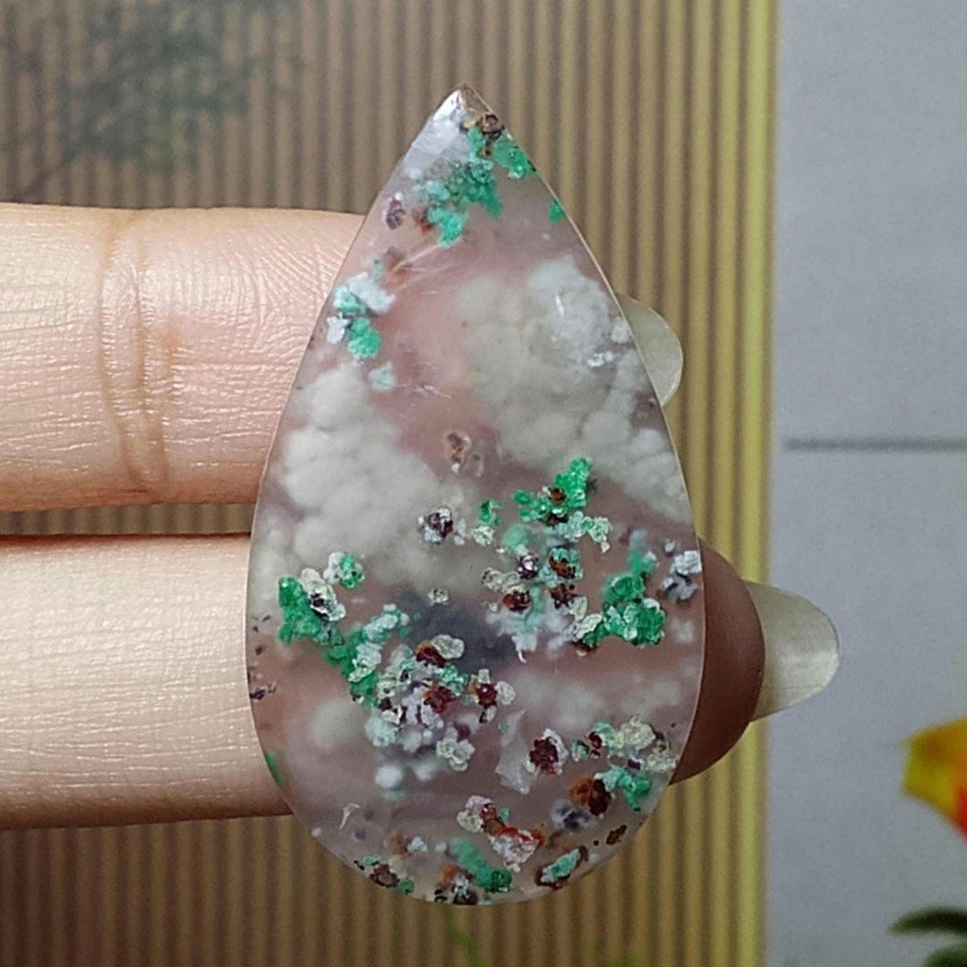 Chrysocolla Native Copper • Aquadite • Gemstone Pendant • Cabochon Size ...