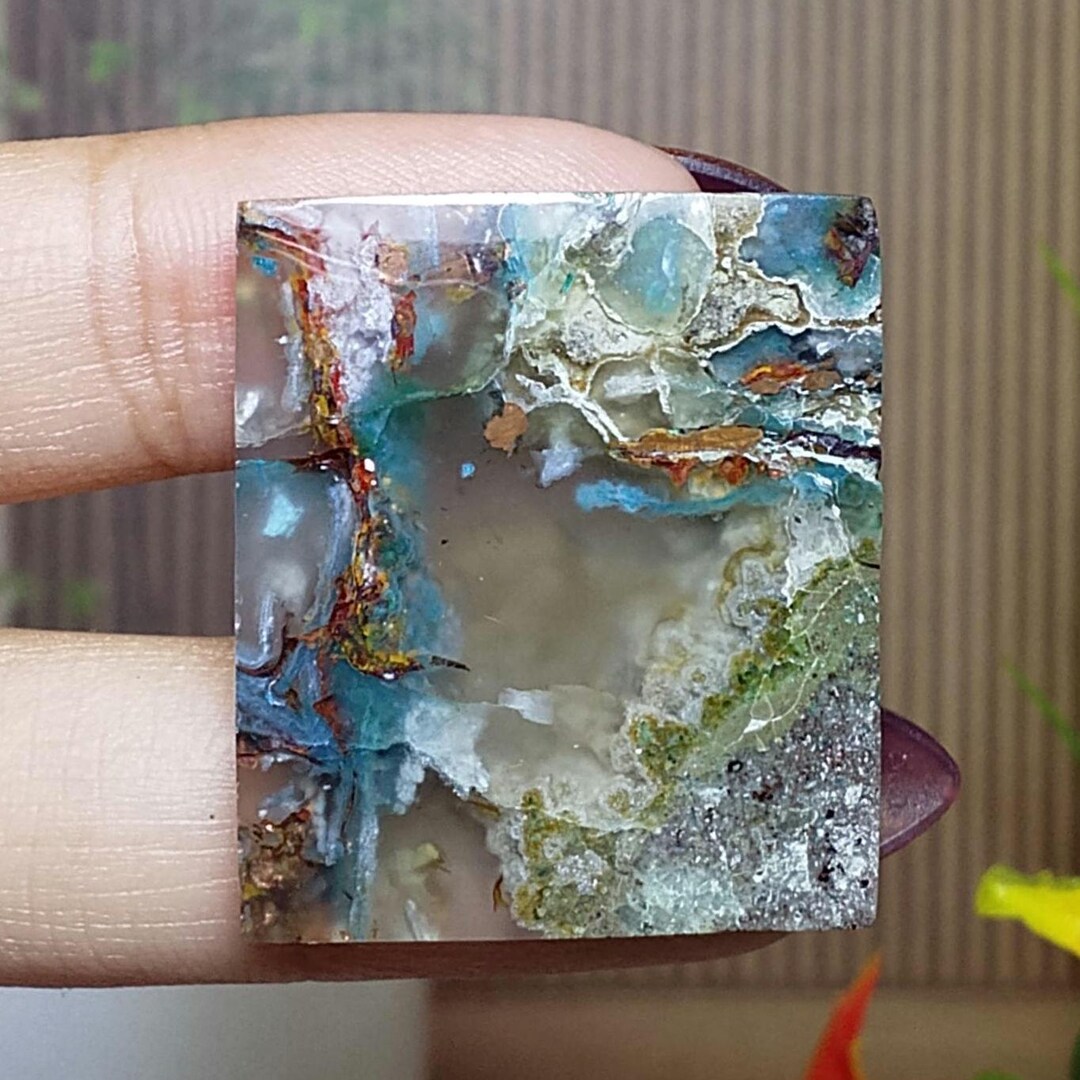 Chrysocolla Native Copper • Aquadite • Gemstone Pendant • Cabochon Size ...