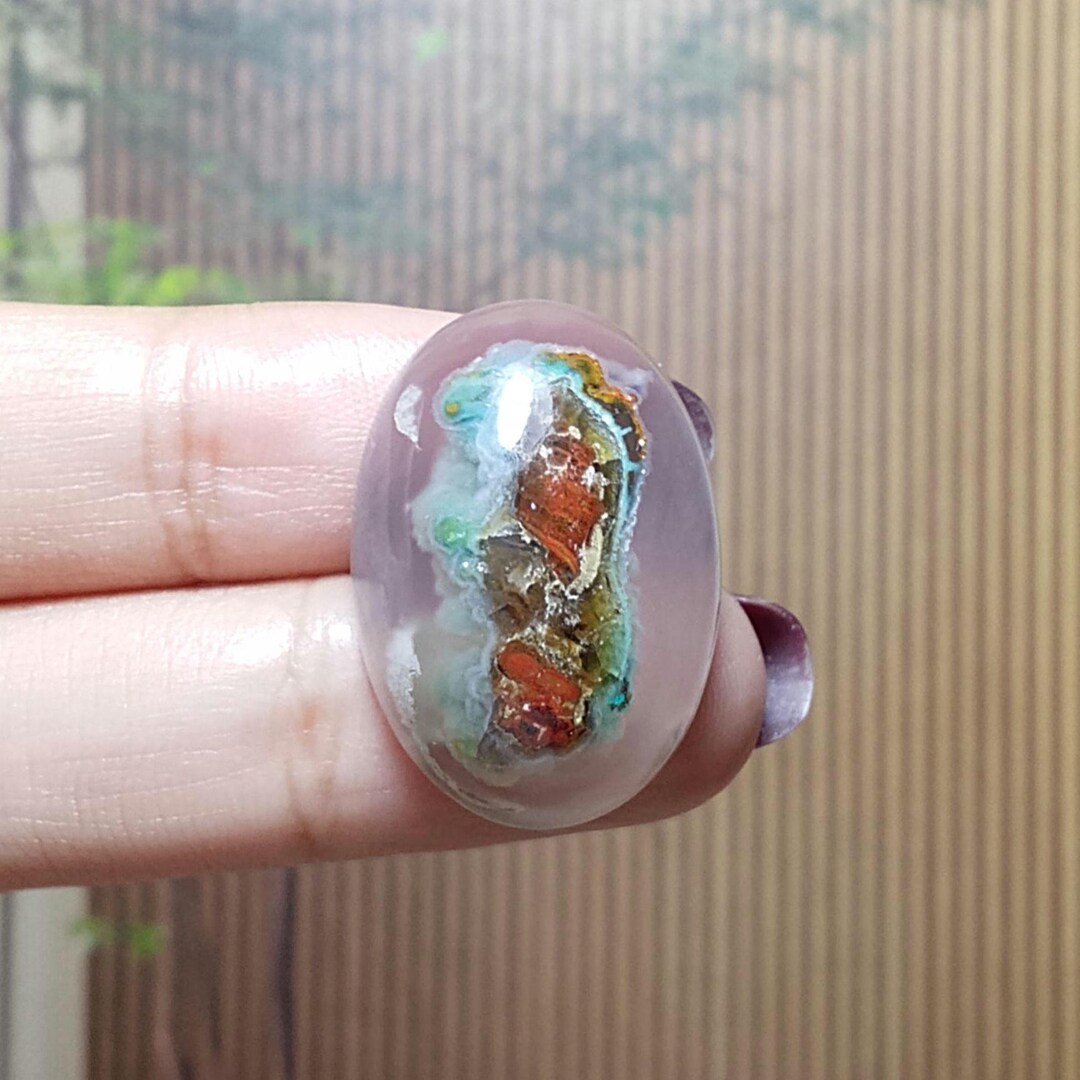 Chrysocolla Native Copper • Aquadite • Gemstone Pendant • Cabochon Size ...