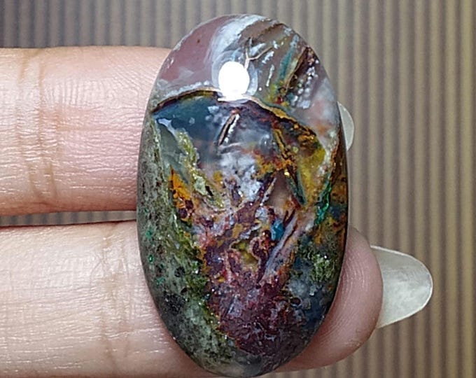 Chrysocolla Native Copper • Aquadite • Gemstone Pendant • Cabochon Size ...
