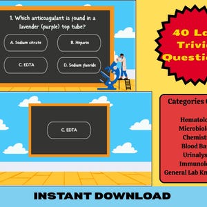 Medical Lab Week Trivia | 40 Trivia Questions (digital Download) - Etsy