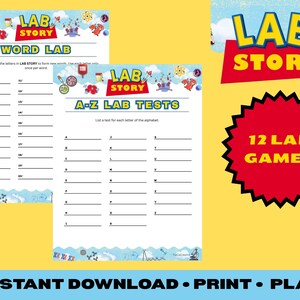 Medical Lab Week Games Bundle | 12 Printable Activities (PDF Download ...