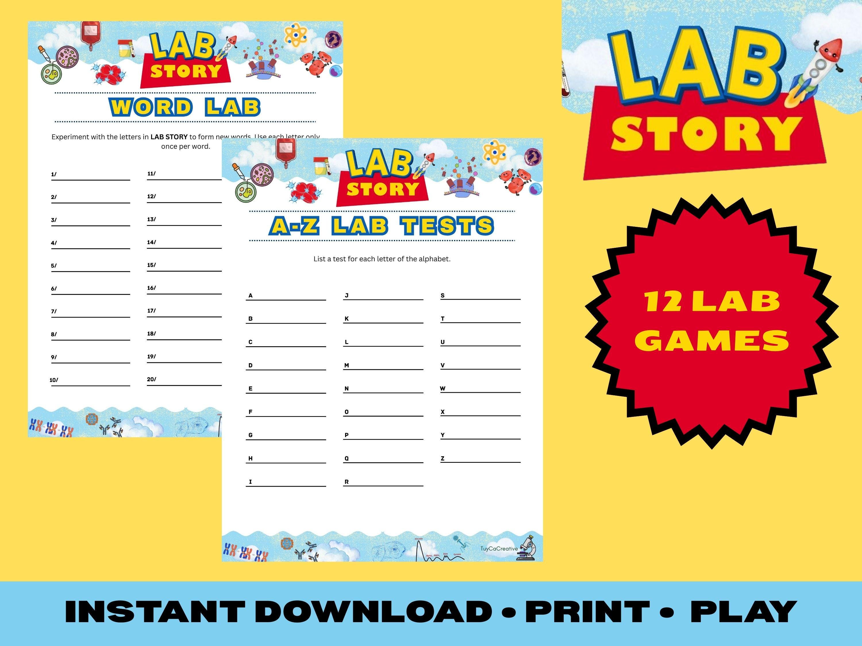 Medical Lab Week Games Bundle | 12 Printable Activities (PDF Download ...