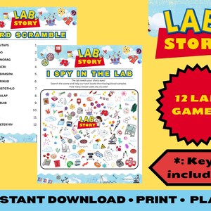 Medical Lab Week Games Bundle | 12 Printable Activities (PDF Download ...