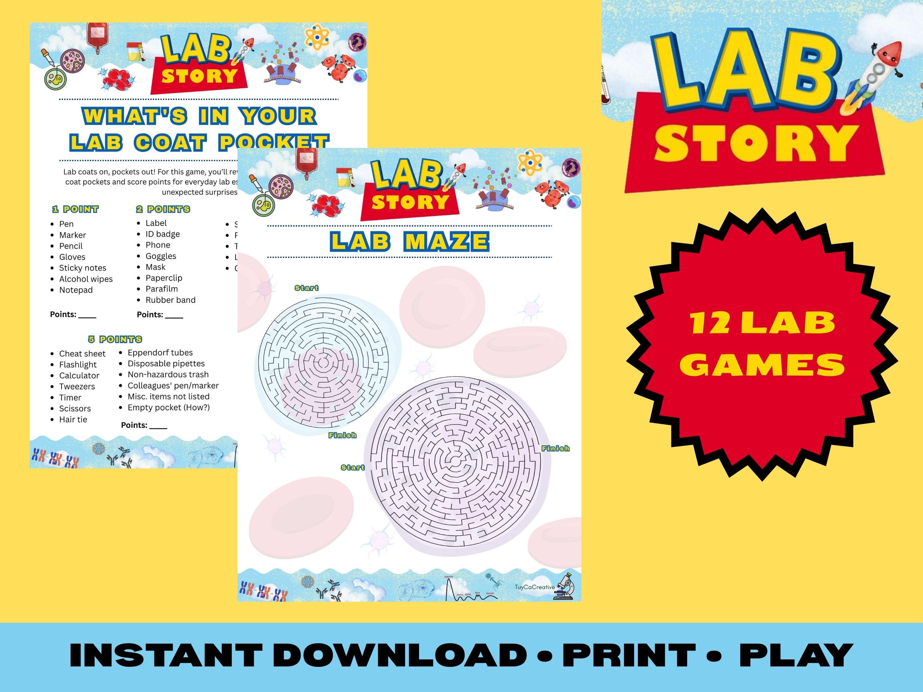 Medical Lab Week Games Bundle | 12 Printable Activities (PDF Download ...