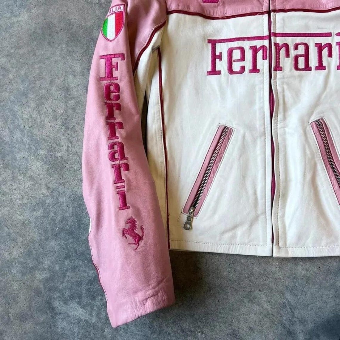 Ferrari Racing Leather Jacket World Champion Jacket Real Cow Leather ...