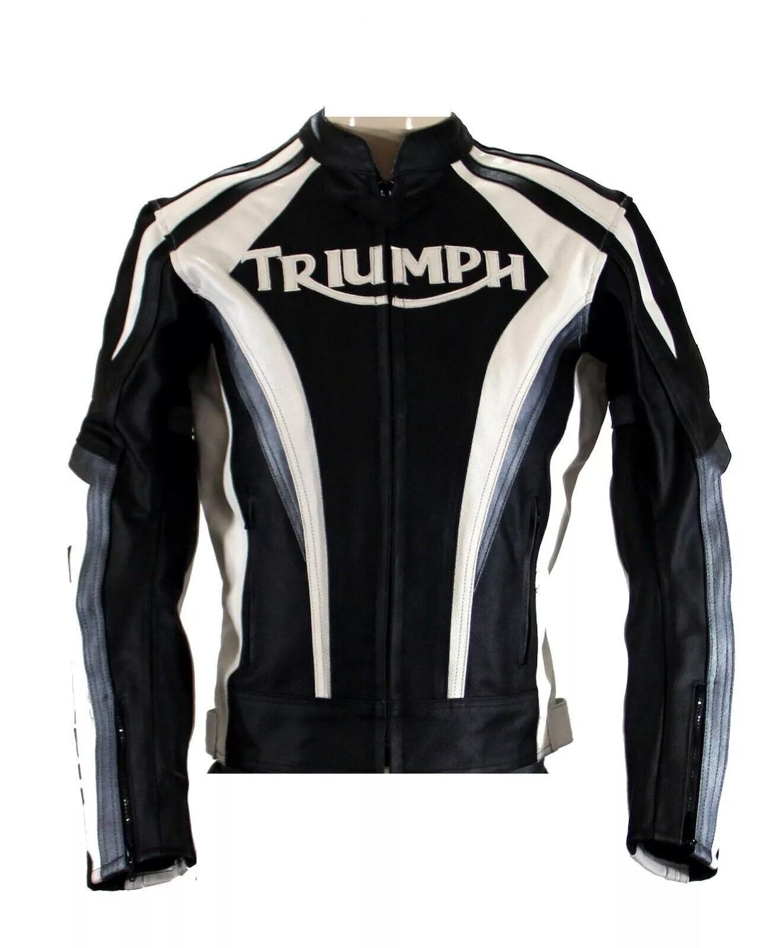 Triumph Motorcycle Racing Leather Jacket: Cowhide Biker Jacket With CE ...