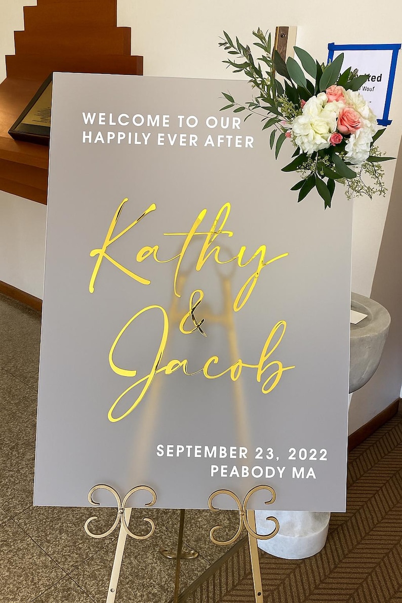 Acrylic Wedding Sign, Modern Wedding Sign, Engagement Sign, Bridal ...