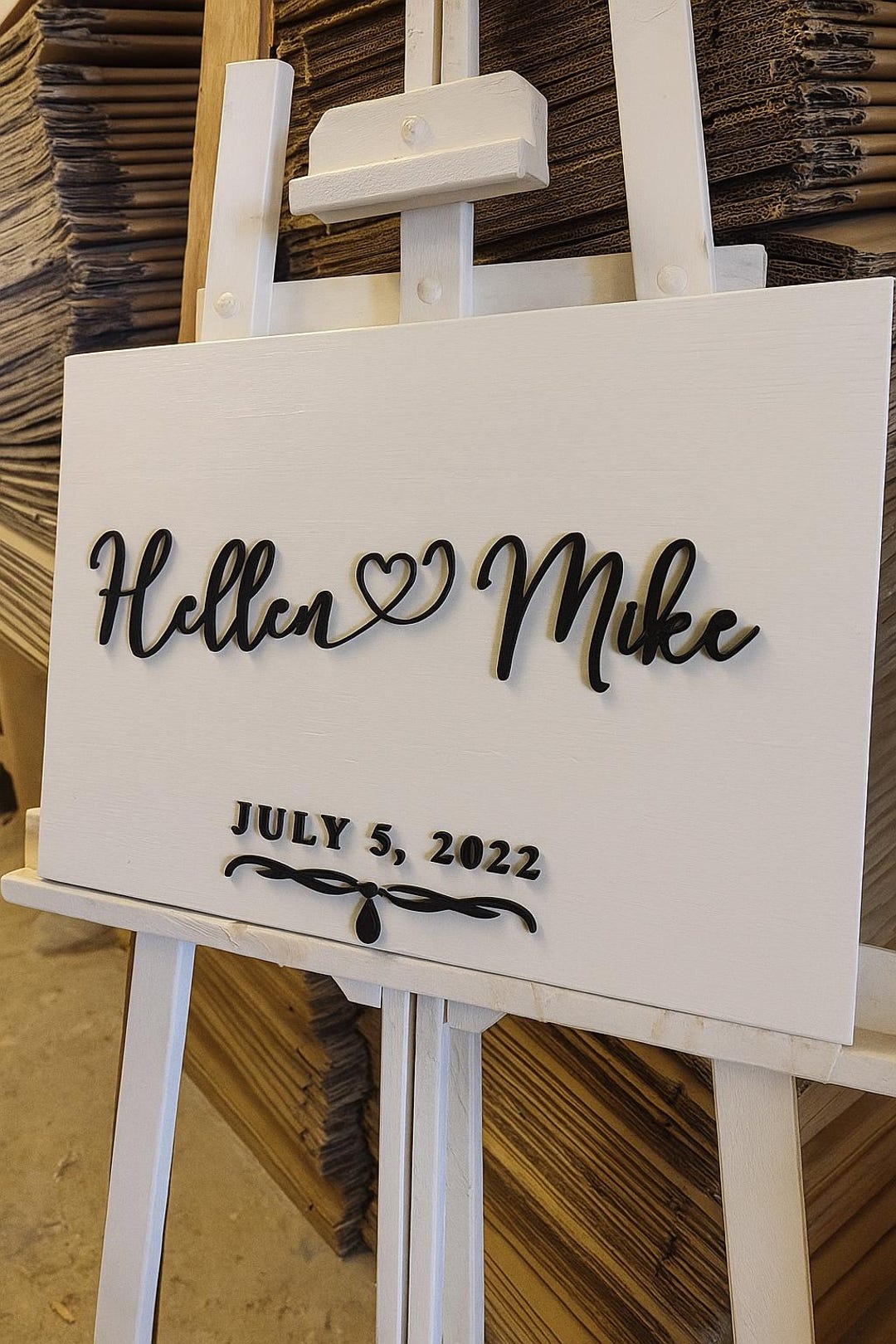 Embossed Couple Name Sign, Custom Wood Sign, Custom Wedding Sign ...