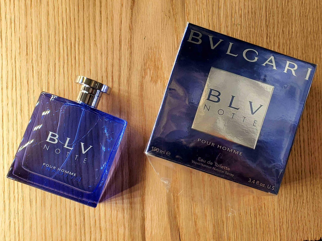 BLV Notte Pour Homme Bvlgari for Men EDT Spray 100 Ml 3.4 Oz, Vintage ...
