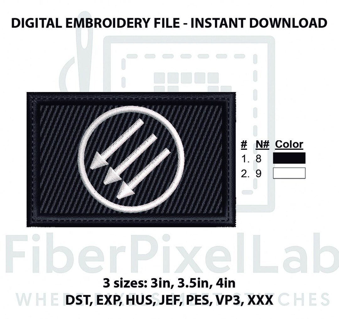 Three Arrows Anti-fascist Embroidery Design – Instant Download - Etsy