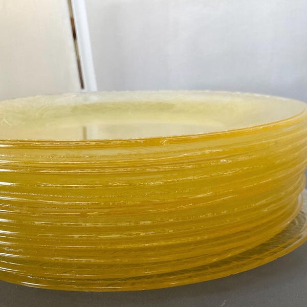 Yellow Glass Plate - Etsy
