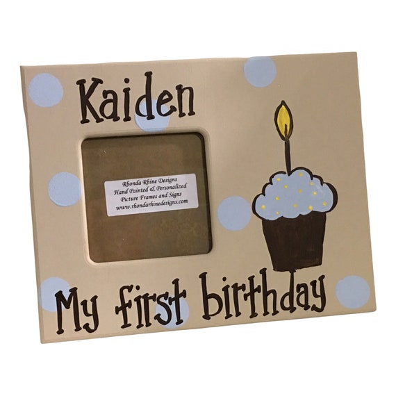 Personalized First Birthday Frame for Boys My First Birthday - Etsy
