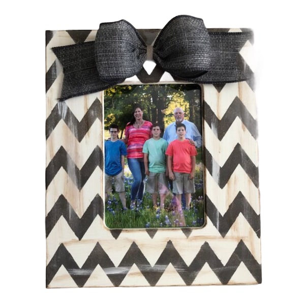 Grey Chevron Frame - Etsy