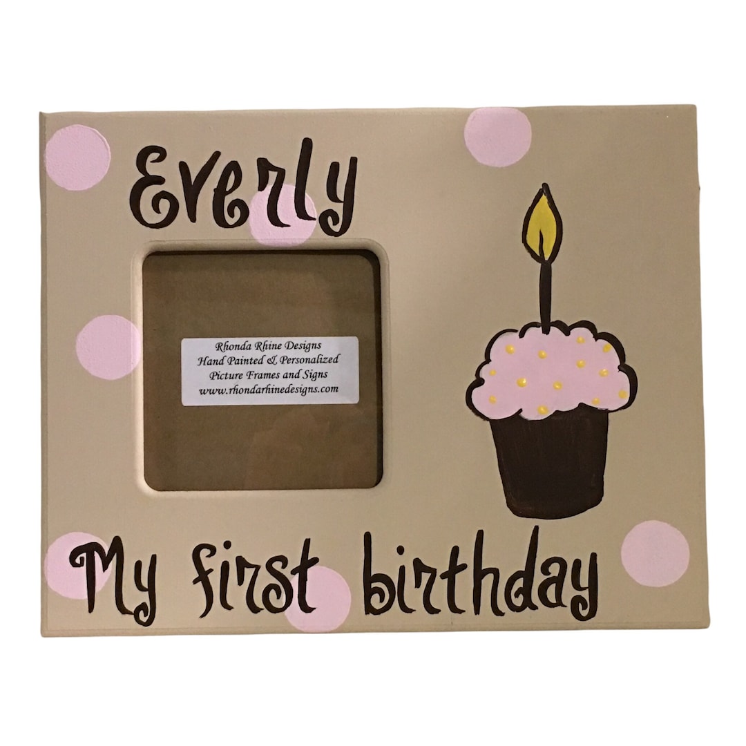 Personalized Girl's First Birthday Frame, First Birthday Gift, - Etsy