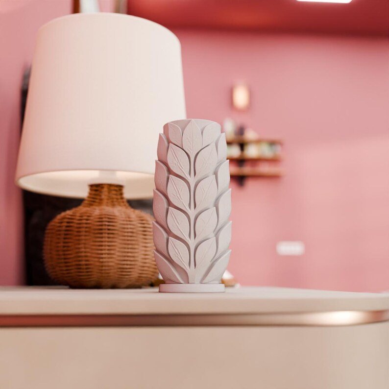 Resin Coated Leaf Vase | Modern Botanical Sculptural Decor - Etsy