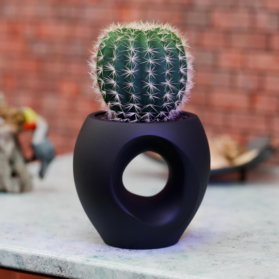 Abstract Loop Planter | Modern Sculptural Plant Pot | 3D Printed ...