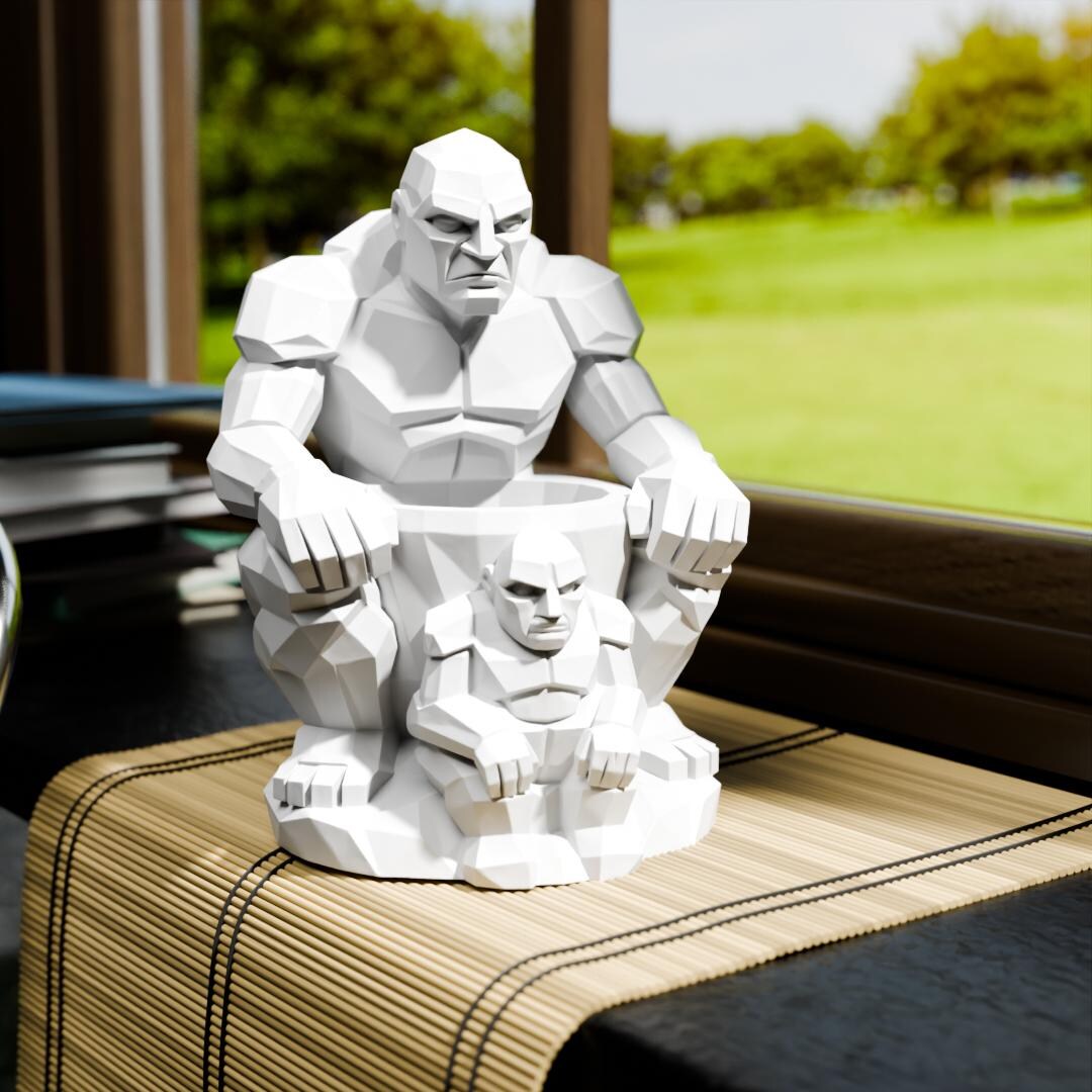 3D Printed Geometric Guardian Pen Holder: Modern Desk Organizer - Etsy