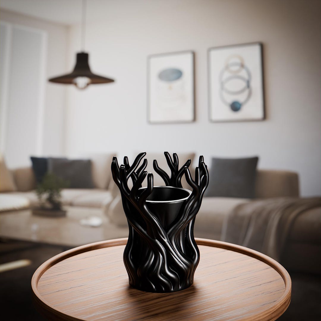 Mystic Black Branch Vase | Unique 3D Printed Tree-inspired Decor ...