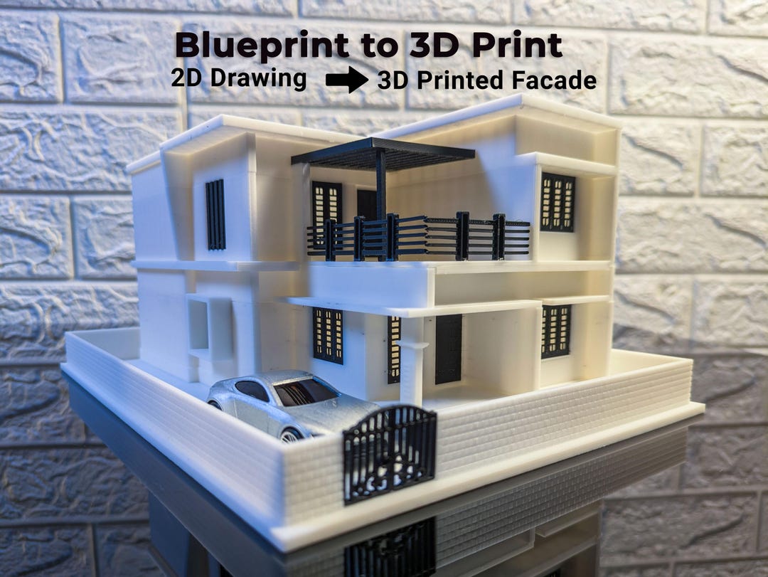 Custom 3D Printed House Model From Blueprint | Architectural ...