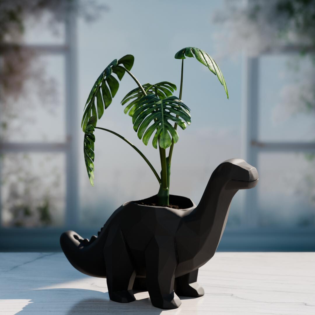 Roaring Dino Planter | Cute Dinosaur Plant Pot | 3D Printed Prehistoric ...