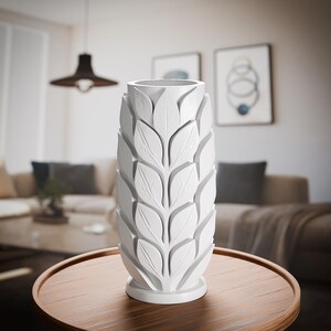 Resin Coated Leaf Vase | Modern Botanical Sculptural Decor - Etsy