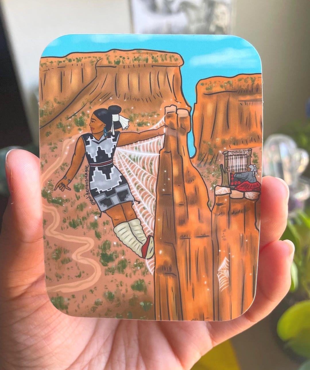 Spider Woman, Na’ashjé’ii Asdzáá Sticker Original Art - Etsy