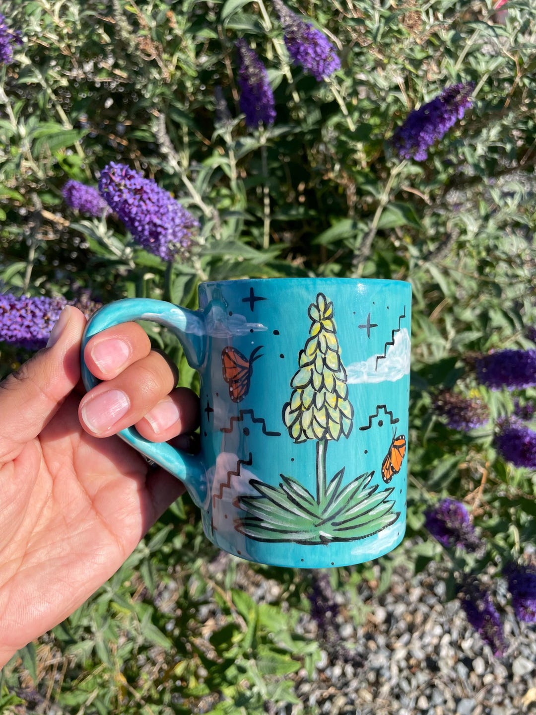 Native Made Yucca Mug, Handpainted - Etsy